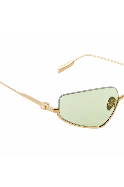 COSSINO Beatrice 57mm Cat Eye Metal Sunglasses - Lime