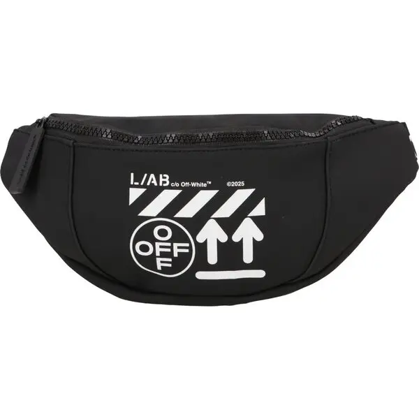 Off-White Rubberized Faux Leather Crossbody Bumbag - Black