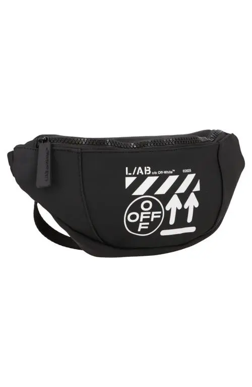 Off-White Rubberized Faux Leather Crossbody Bumbag