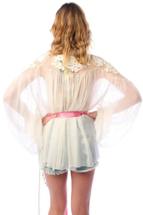 ARATTA Amora Chiffon Hand-embellished Blouse