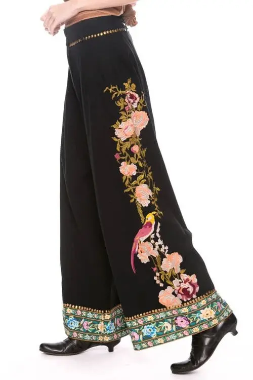 ARATTA Jade Embroidered Pants