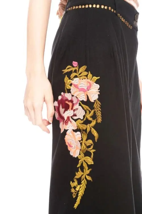 ARATTA Jade Embroidered Pants