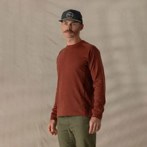LIVSN Keystone Long-sleeve Shirt - Brick