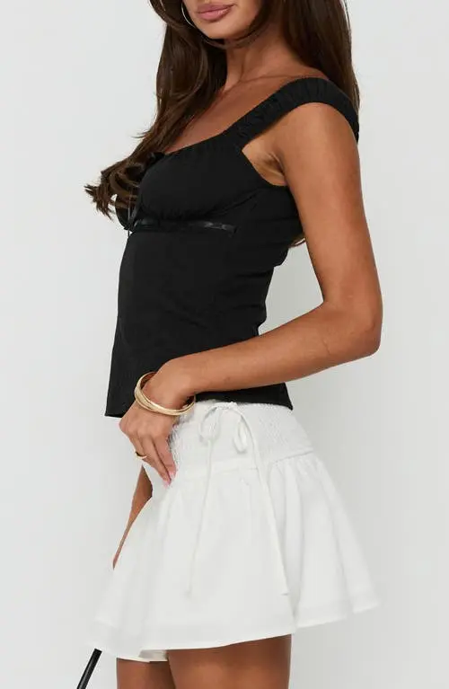 Princess Polly Garconne Textured Lace Trim Tank