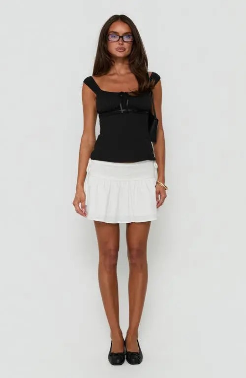 Princess Polly Garconne Textured Lace Trim Tank