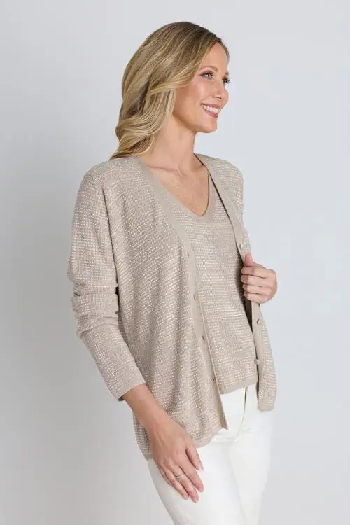 THE NOLI SHOP Carrie Crystal Cardigan