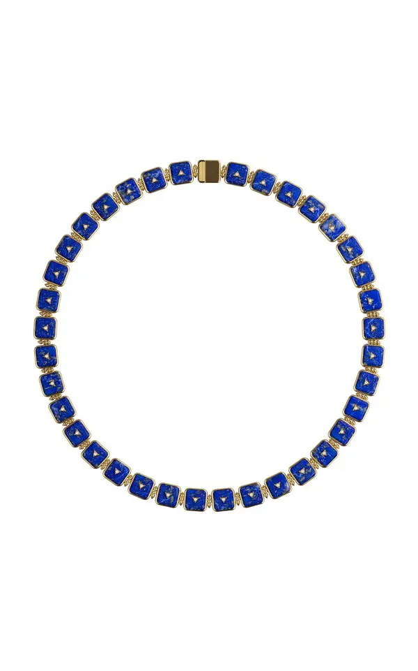 House Of Harlow 1960 14k Yellow Gold Nova Collar Necklace - Blue