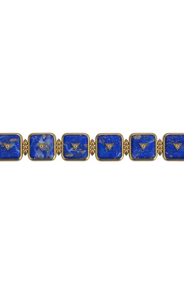 House Of Harlow 1960 14k Yellow Gold Nova Collar Necklace - Blue