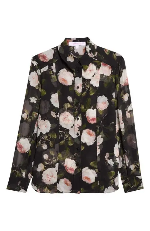 Carolina Herrera Isabella Floral Silk Button-up Shirt