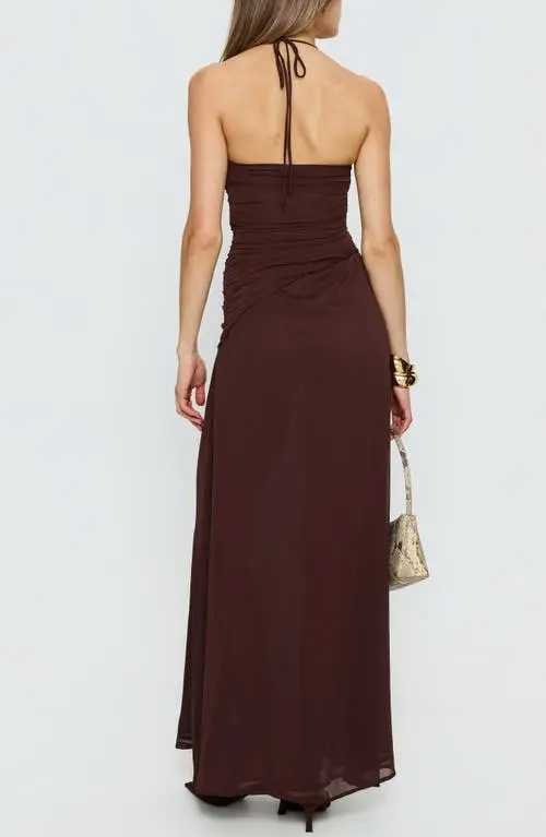Princess Polly Kaemila Halter Chiffon Maxi Dress