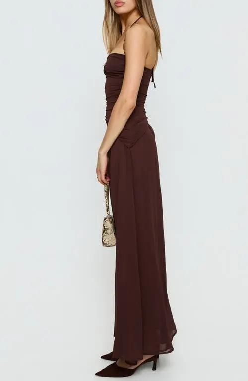 Princess Polly Kaemila Halter Chiffon Maxi Dress