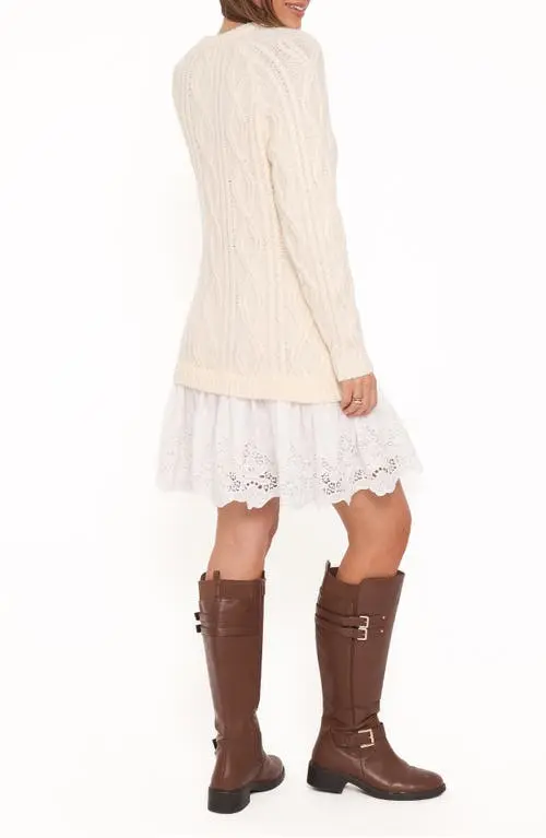 PETAL & PUP Jesper Cable Knit Minidress