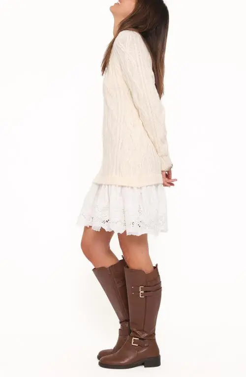 PETAL & PUP Jesper Cable Knit Minidress