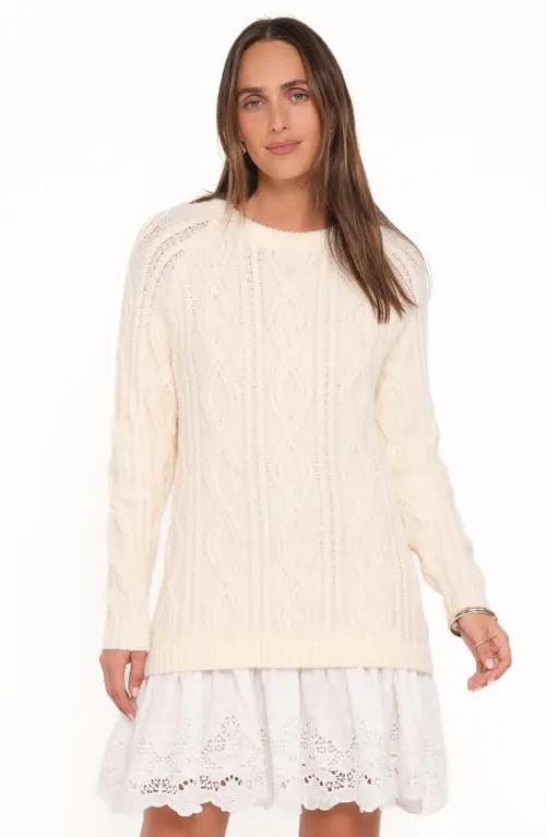 PETAL & PUP Jesper Cable Knit Minidress