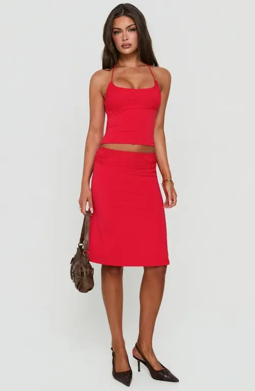 Princess Polly Zenaide Lace Detail Halter Tank Top