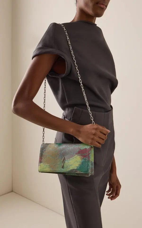 CHRISTIAN LOUBOUTIN Bettina Printed Jacquard Clutch
