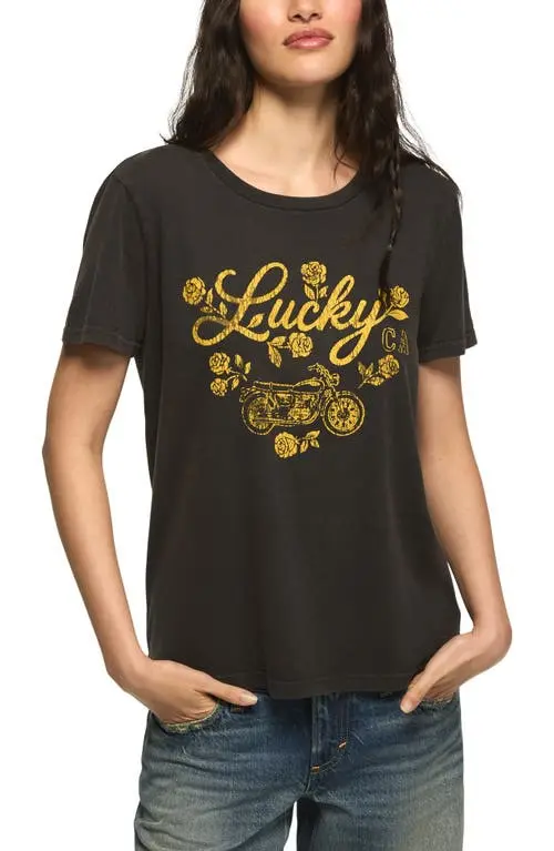 Lucky Brand Lucky Rose Moto Graphic T-shirt