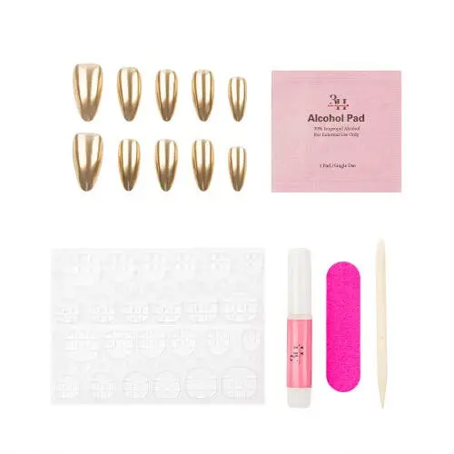 3H NAILS En Agemedium Almond Press-on Nails