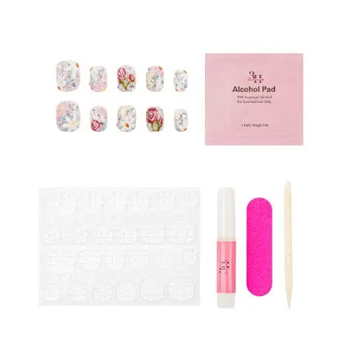 3H NAILS Bouquetshort Square Press-on Nails