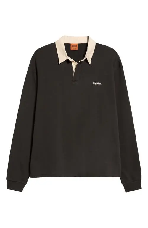 RHYTHM Koa Cotton Long Sleeve Rugby Polo