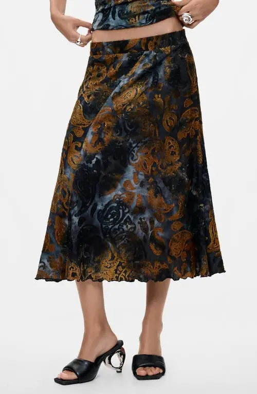 Desigual Stretch Knit Midi Skirt