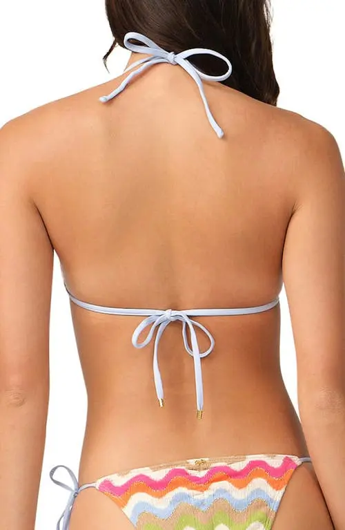 PQ SWIM Lara Wavy Metallic Triangle Swim Top
