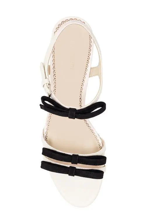 Cinq À Sept Lilly Leather Bow Slingback Sandal