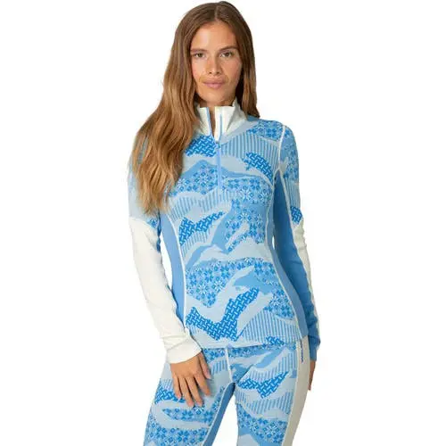 Kari Traa Olea 1/2-zip Baselayer Top - Ocean