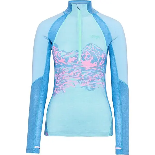 Kari Traa Rachel 1/2-zip Shirt - Bright Turquoise