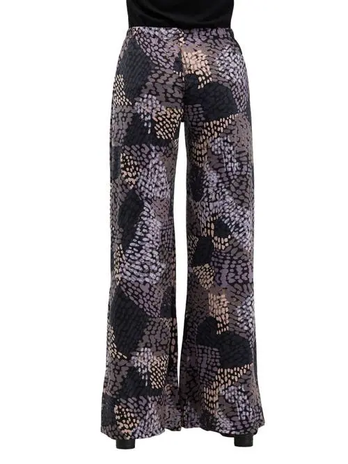 24SEVEN COMFORT APPAREL Essential Elastic Waistband Long Flared Pants