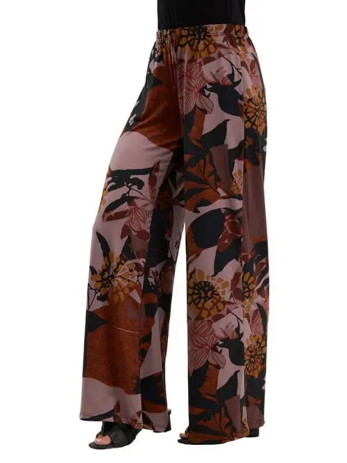 24SEVEN COMFORT APPAREL Essential Elastic Waistband Full Length Flared Pants