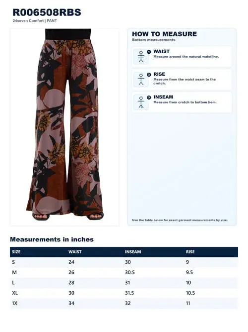 24SEVEN COMFORT APPAREL Essential Elastic Waistband Full Length Flared Pants