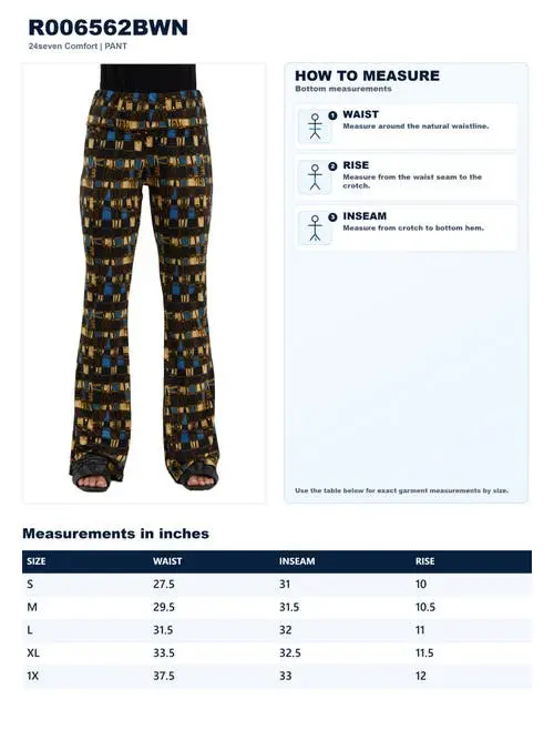 24SEVEN COMFORT APPAREL Essential Bell Bottom Foldover Waist Pants