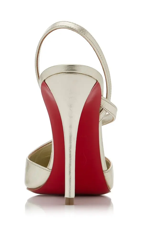 CHRISTIAN LOUBOUTIN Must Z 100mm Metallic Leather Sandals