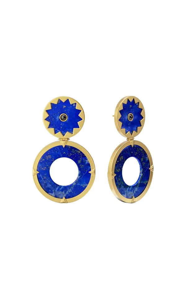 House Of Harlow 1960 14k Gold Plated Sterling Silver Sunburst Statement Earrings