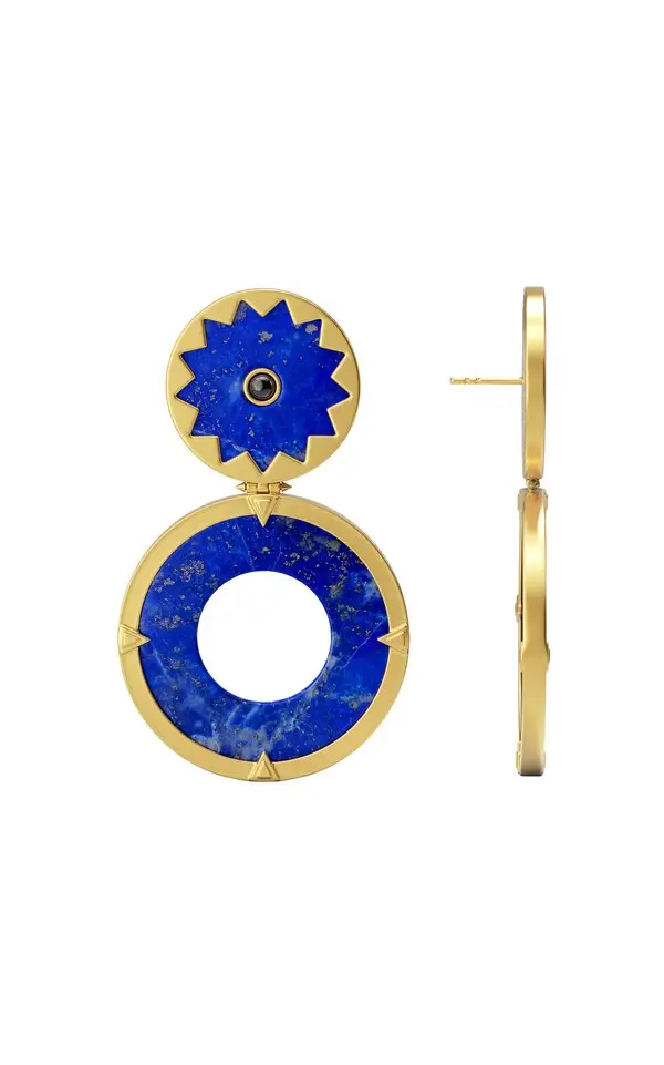 House Of Harlow 1960 14k Gold Plated Sterling Silver Sunburst Statement Earrings