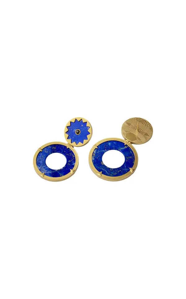 House Of Harlow 1960 14k Gold Plated Sterling Silver Sunburst Statement Earrings
