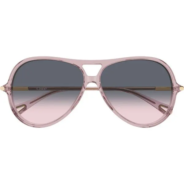 Chloé 59mm Gradient Aviator Sunglasses