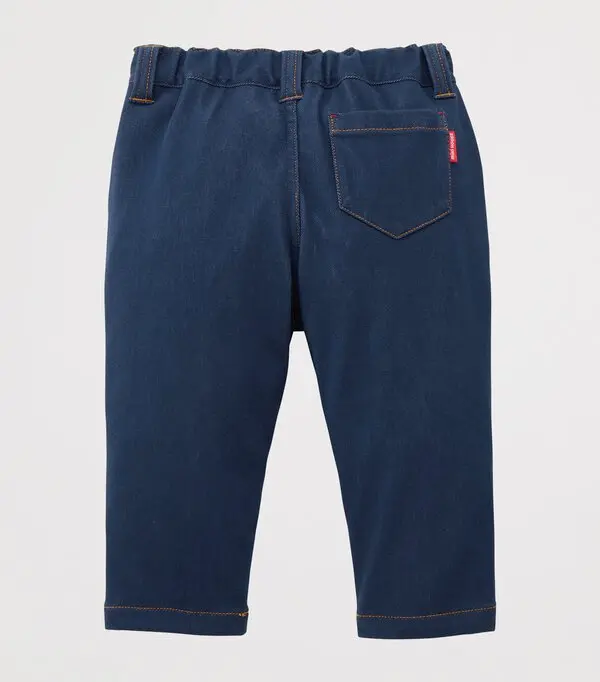 MIKI HOUSE Teddy Bear Appliqué Jeans