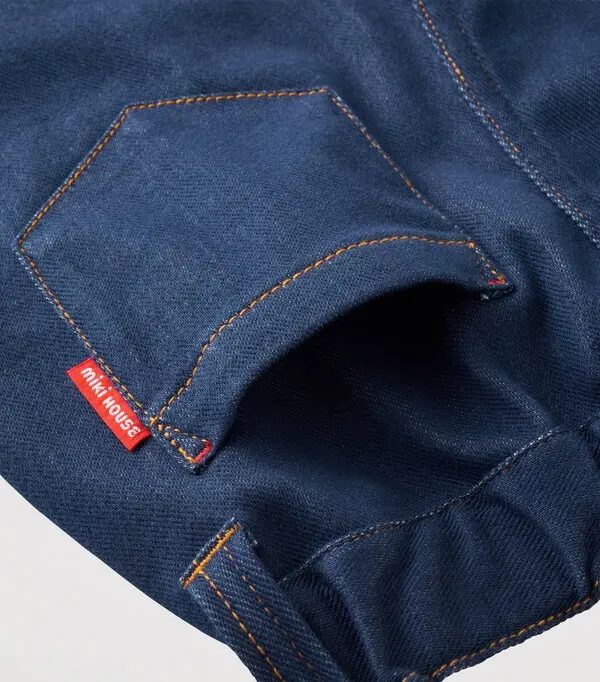 MIKI HOUSE Teddy Bear Appliqué Jeans