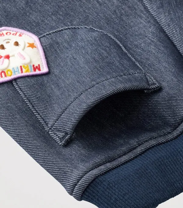 MIKI HOUSE Denim-effect Applique Sweatpants