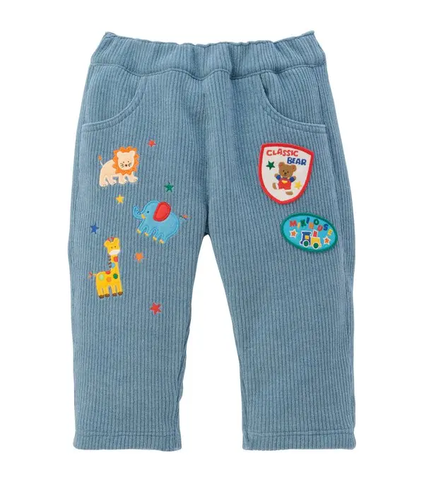 MIKI HOUSE Corduroy Embroidered Trousers