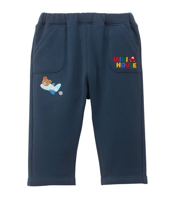 MIKI HOUSE Jersey Appliqué Sweatpants - Navy