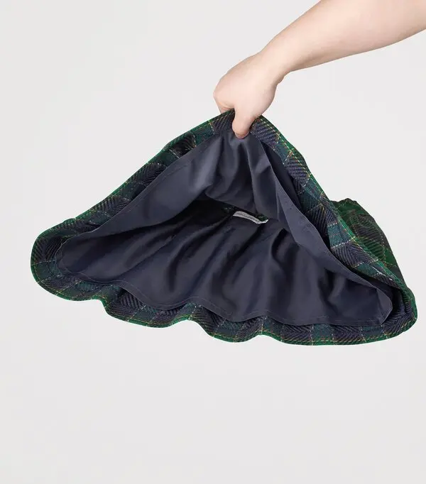 MIKI HOUSE Cotton Check Pleated Skirt