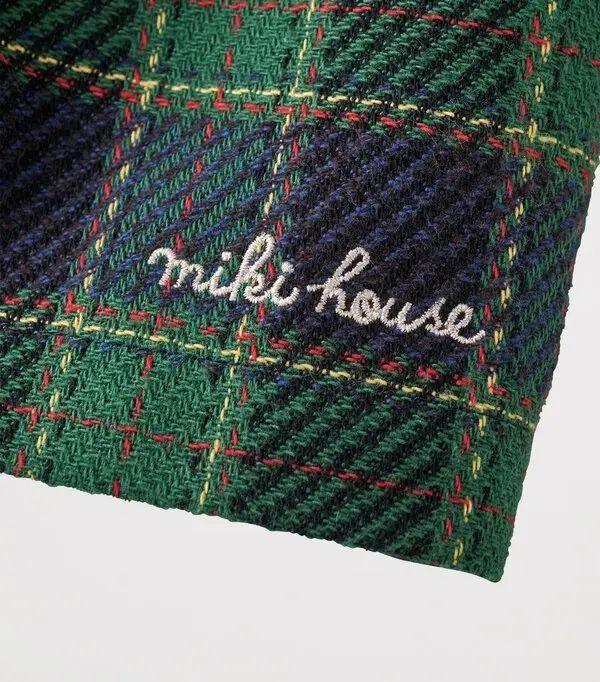 MIKI HOUSE Cotton Check Pleated Skirt