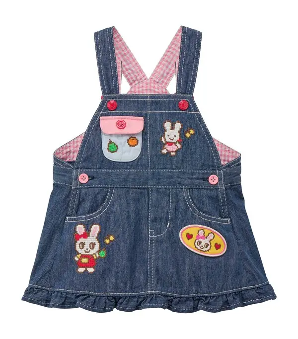 MIKI HOUSE Denim Embroidered Dress