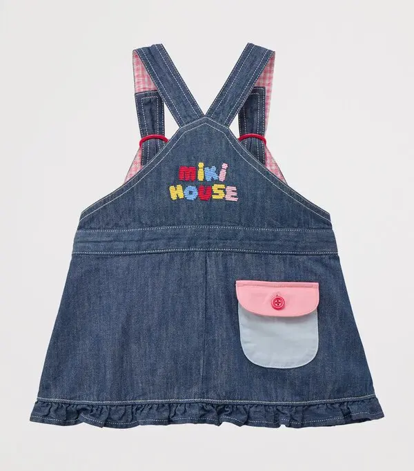 MIKI HOUSE Denim Embroidered Dress