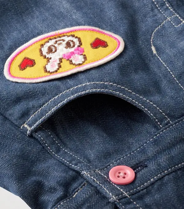 MIKI HOUSE Denim Embroidered Dress