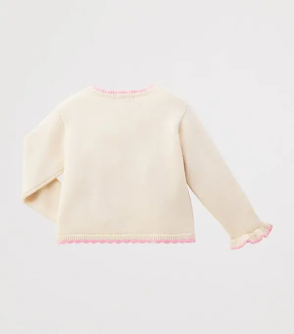 MIKI HOUSE Wool-blend Embroidered Cardigan