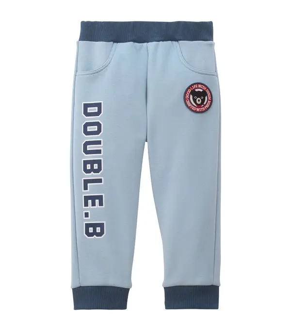 MIKI HOUSE Varsity Appliqué Sweatpants - Blue